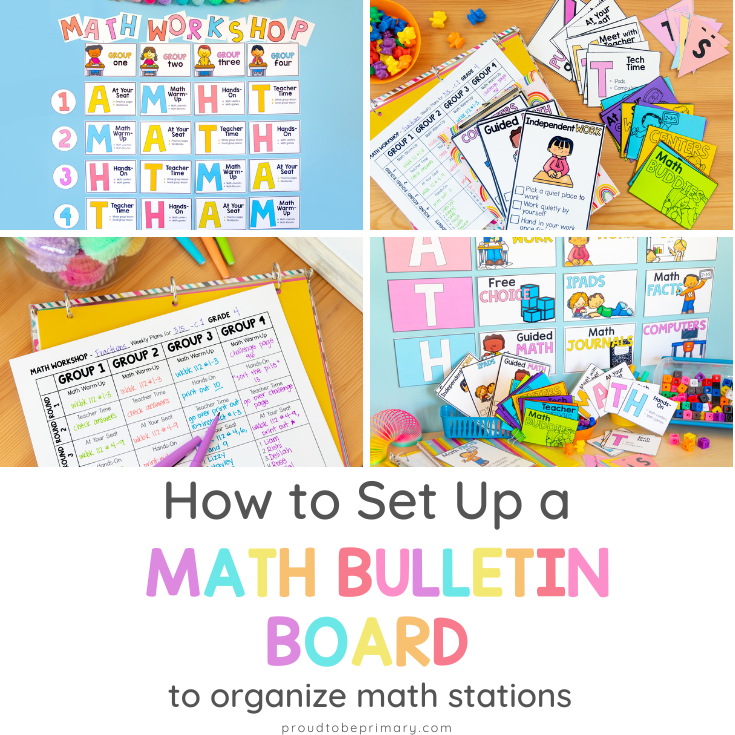 How to Set Up a Math Bulletin Board to Organize Math Stations